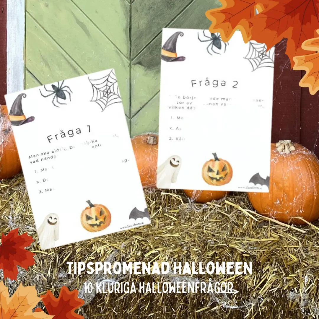 Halloween tipspromenad med 10 frågor -- Digital produkt - KlaraForm ...