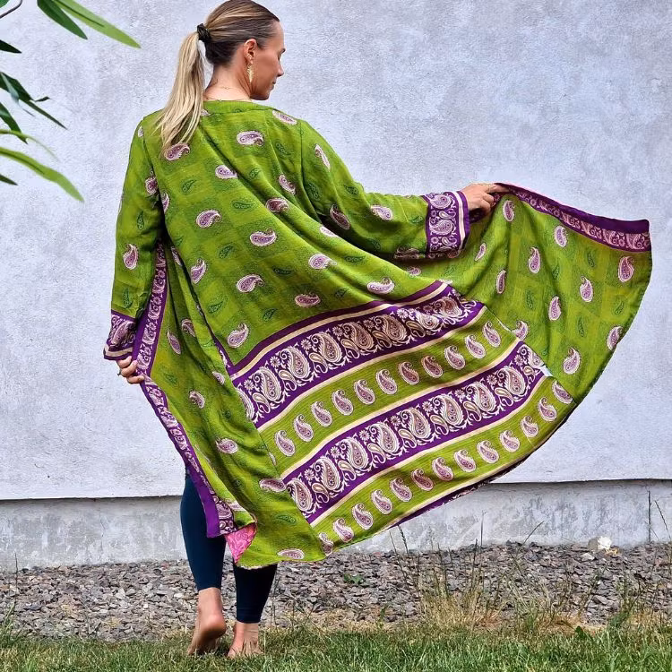 2:A Sortering Kimono VÄNDBAR återvunnet silke Nr 52 - Soul Factory