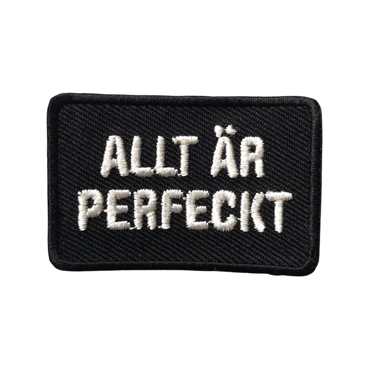 ALLT ÄR PERFECKT (svart) - BRODERA UT TEXTEN