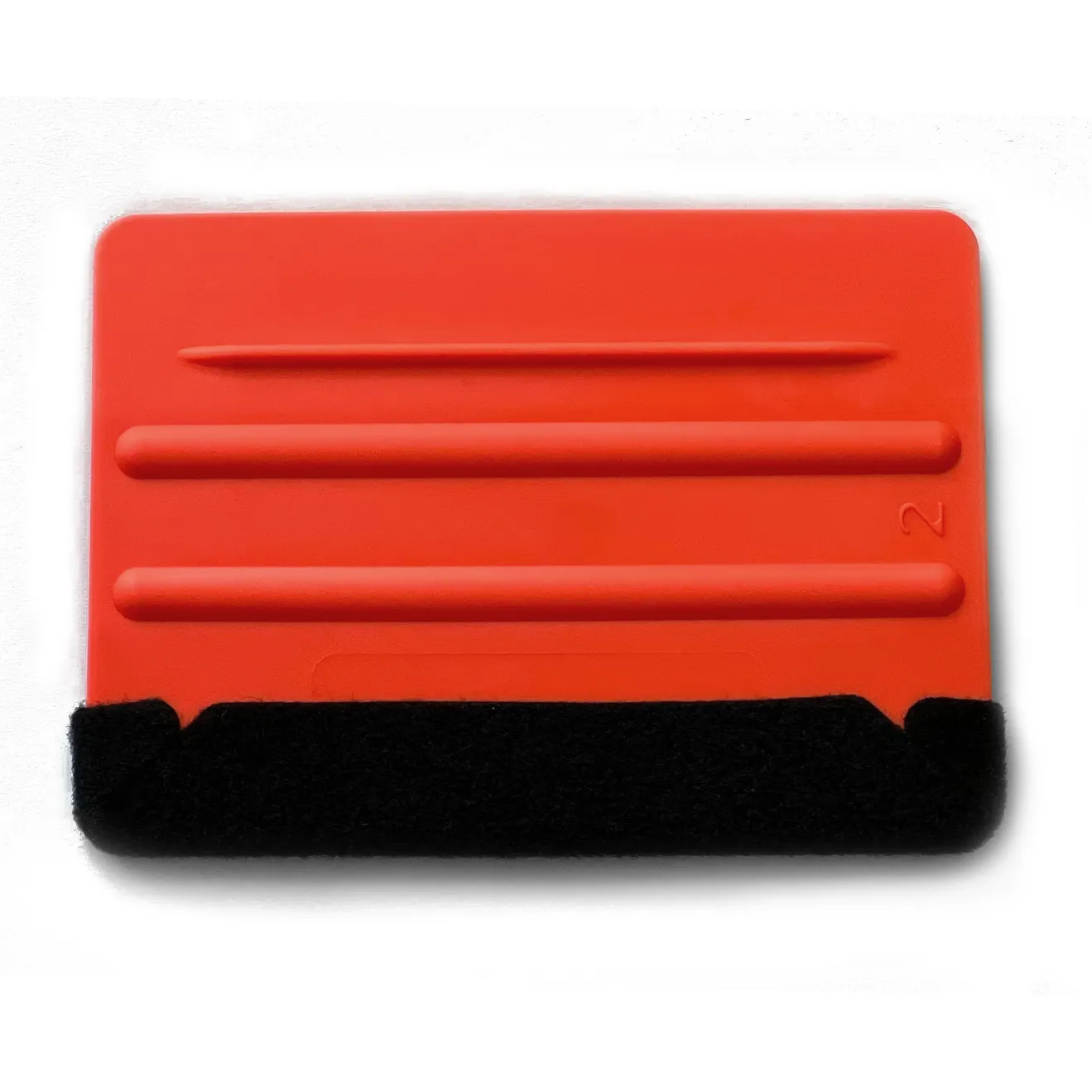 Röd mjuk skrapa med filt 10cm - Toning och Foliering - XT DEKOR
