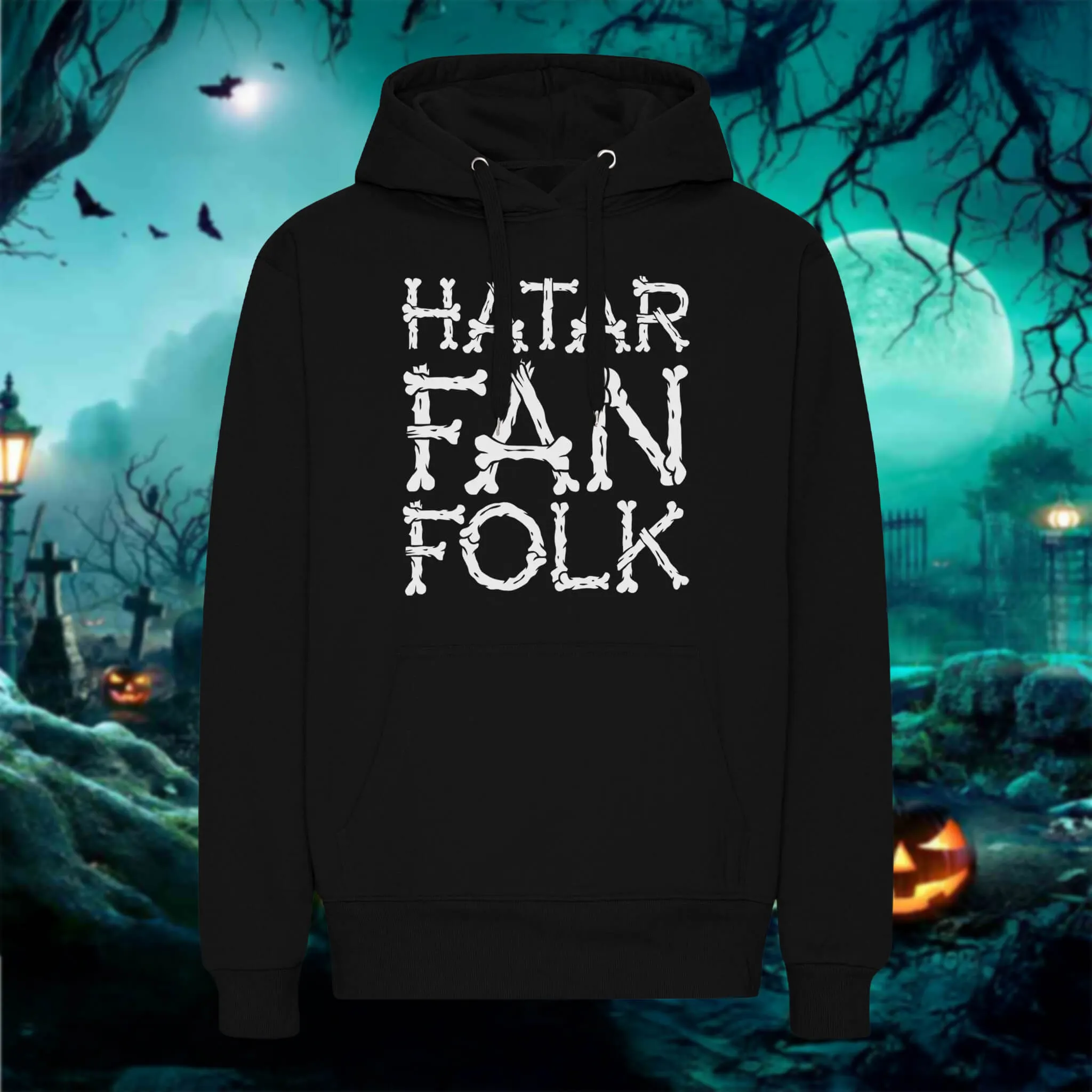 Hatar Fan Folk Bones - Hoodie - Art Riot - Roliga, sarkastiska och ...
