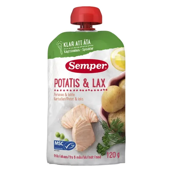 Semper Potatoes & Salmon 6 months - 120 grams - Scandinavian Online Store