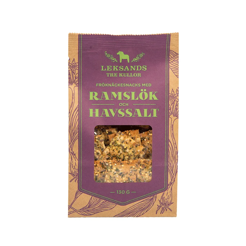Leksands Tre Kullor Snacks, Ramson And Sea Salt - 130 grams ...