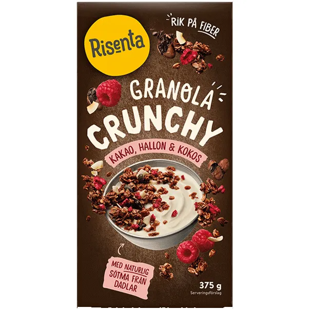 Risenta Granola Cocoa, Raspberry, Coconut - 375 grams - Scandinavian ...