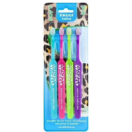 EKULF Toothbrush Kid - 4-pack - Scandinavian Online Store