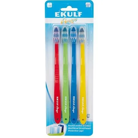 EKULF Amigo Toothbrush - 4-pack - Scandinavian Online Store