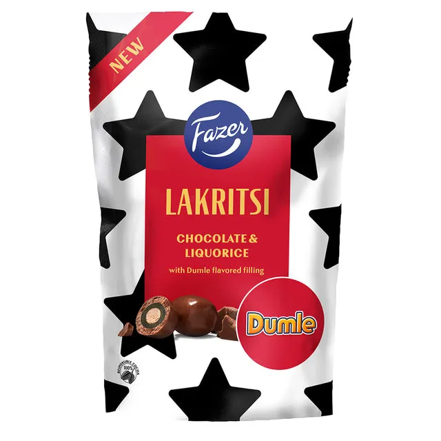 Fazer Lakritsi Choco Dumle - 135g - Scandinavian Online Store