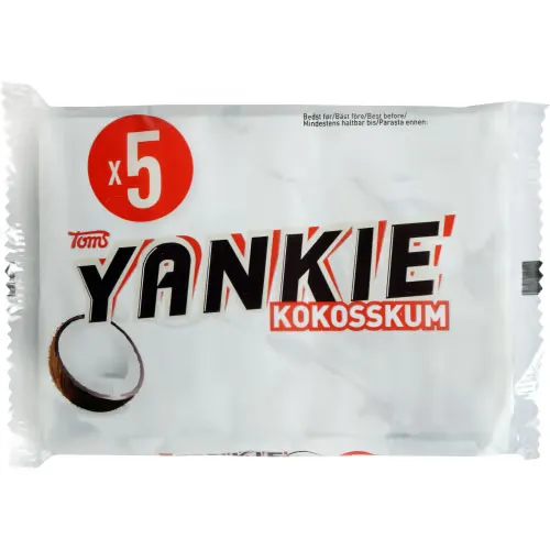 Toms Yankie Bar, Coconut Foam 5-pack - 200 grams - Scandinavian Online ...