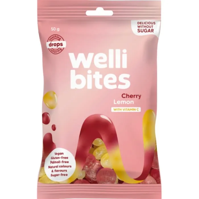 Wellibites Drops Cherry & Lemon Vitamin C - 50 g - Scandinavian Online ...