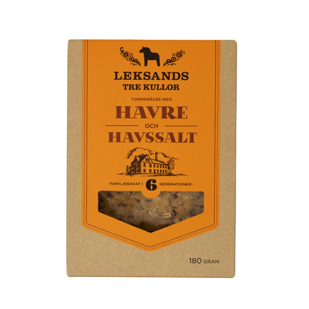 Leksands Tre Kullor, Oats & Sea Salt - 180 grams - Scandinavian Online ...