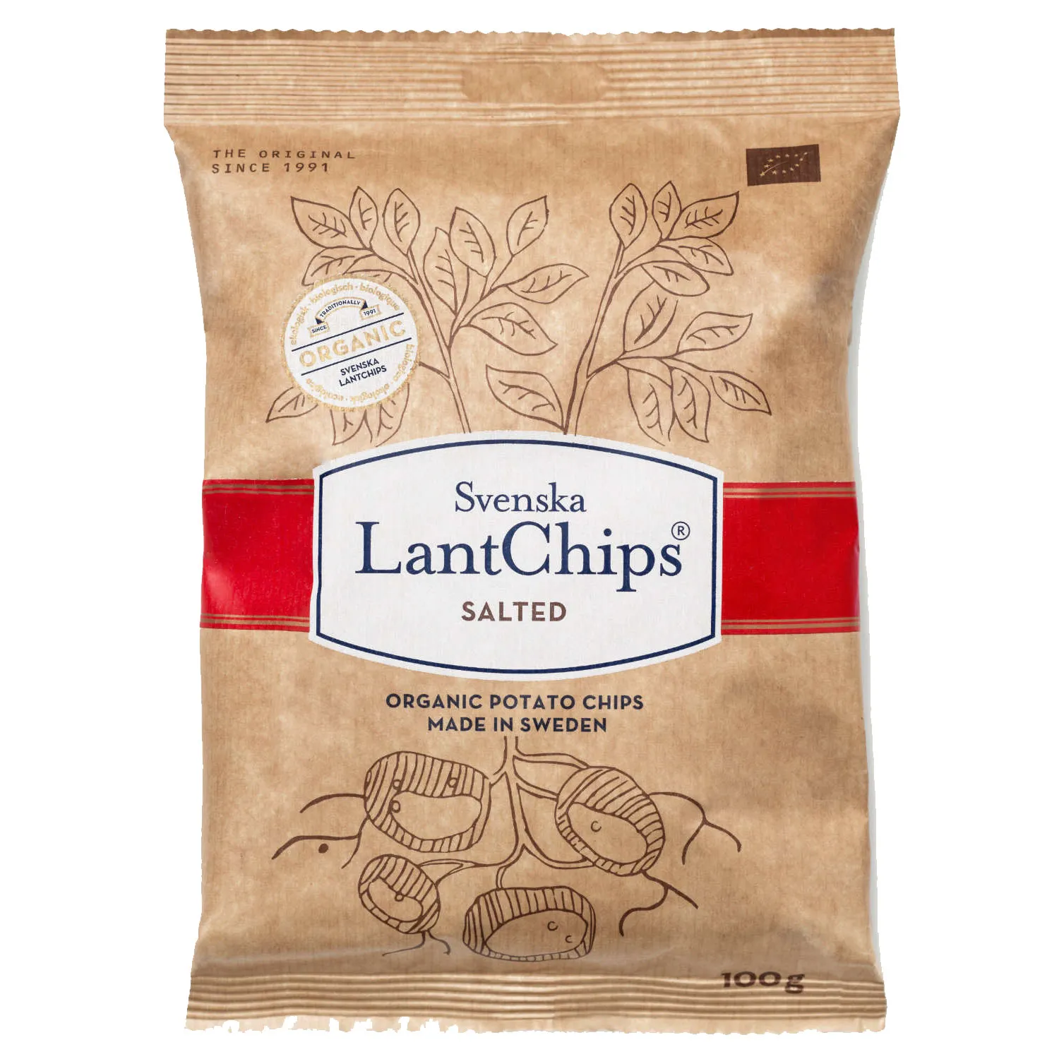 Svenska Lantchips Salted, Organic - 100 grams - Scandinavian Online Store