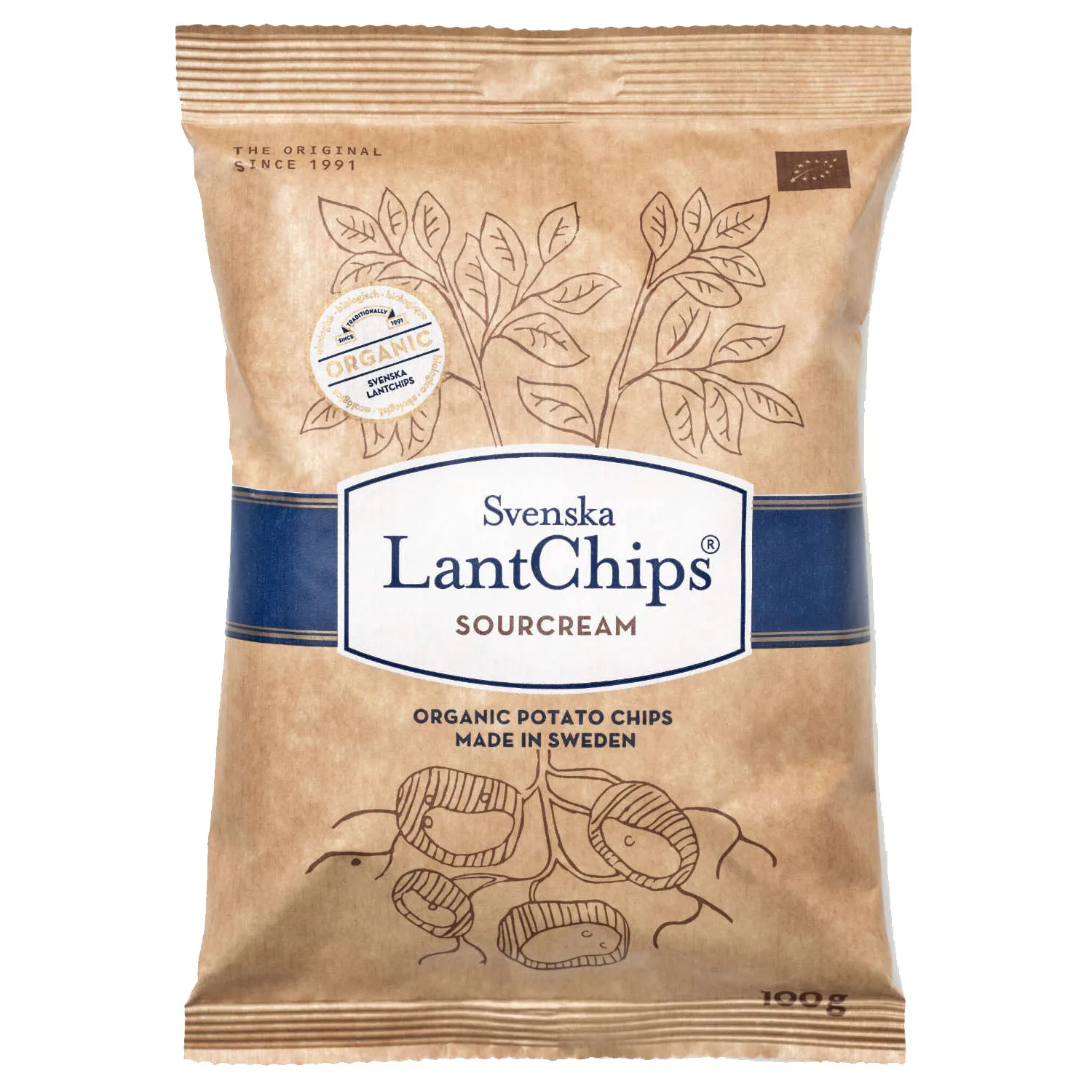 Svenska Lantchips Sourcream, Bio – 100 Gramm - Skandinavischer Online-Shop