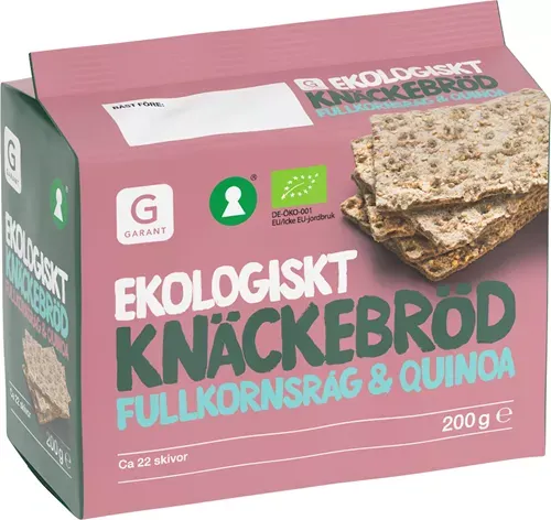 Garant Organic crisp bread with whole grain rye & quinoa - 200 grams ...