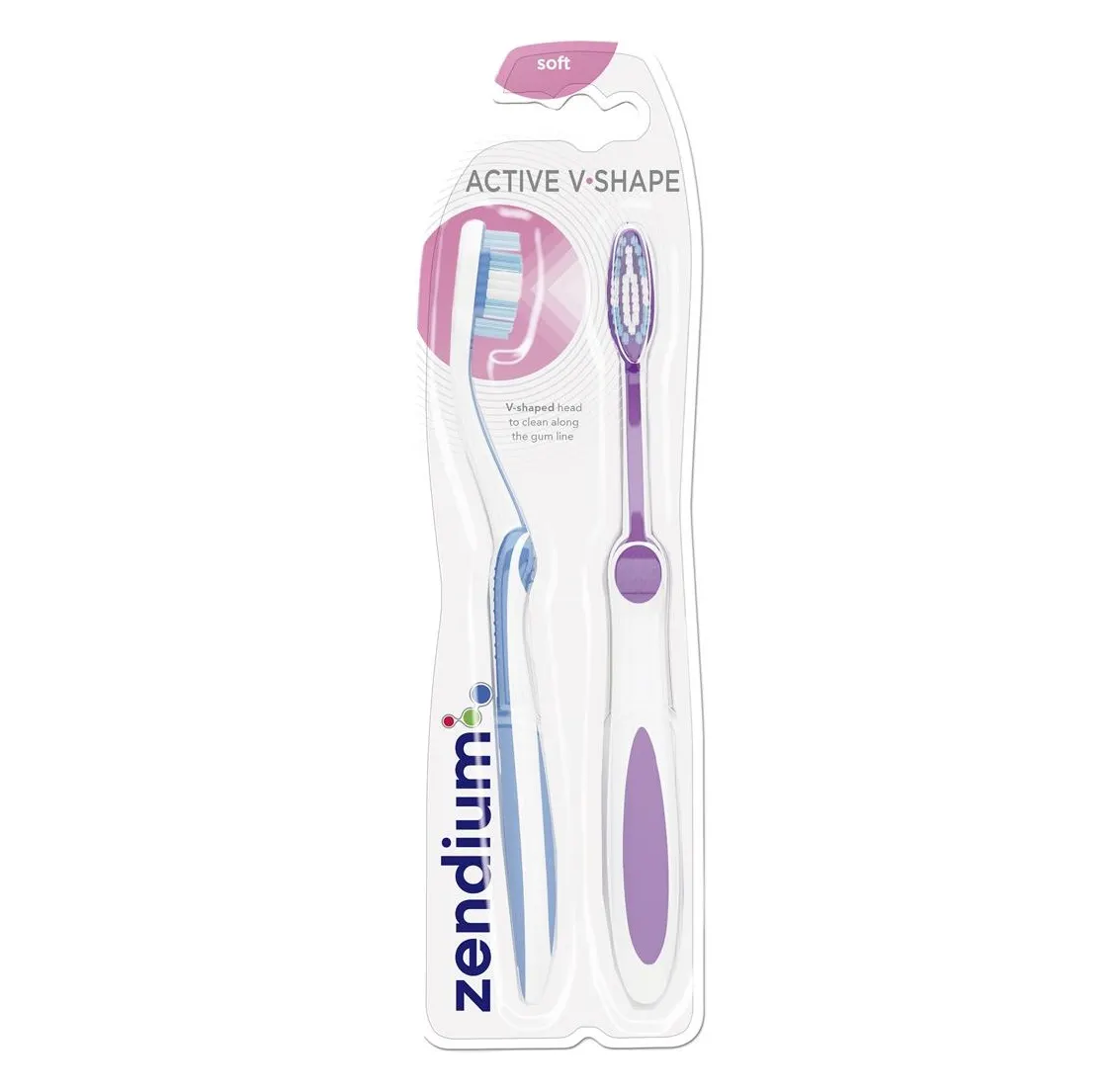 Zendium Toothbrush V-Shape Soft - 2 pcs - Scandinavian Online Store