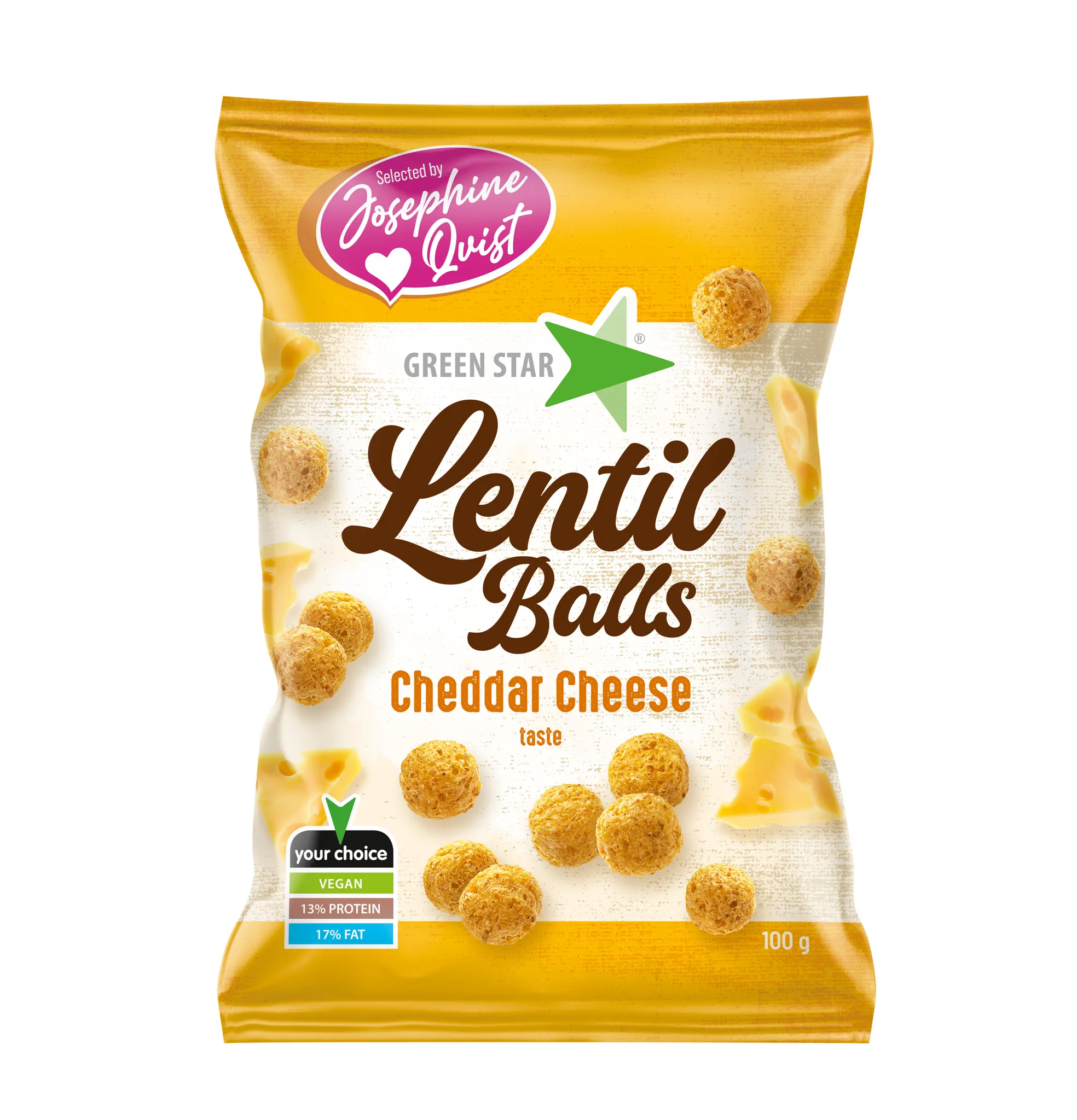 Green Star Lentil Balls, Cheddar Cheese - 100 grams - Scandinavian ...