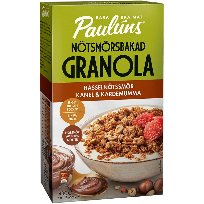 Paulúns Nut Butter Baked Granola Hazelnut Butter, Cinnamon & Cardamom ...