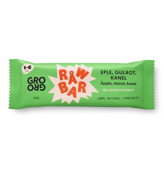 GroGro Raw Bar With Apple, Carrot And Cinnamon - 30 grams ...