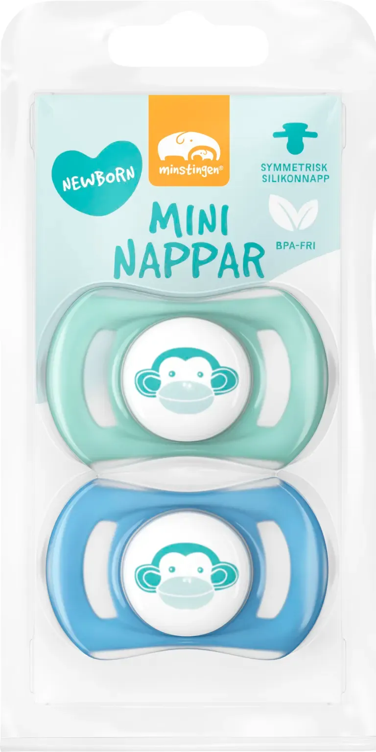 Minstingen Mini-Pacifier, Blue- 2-pack - Scandinavian Online Store