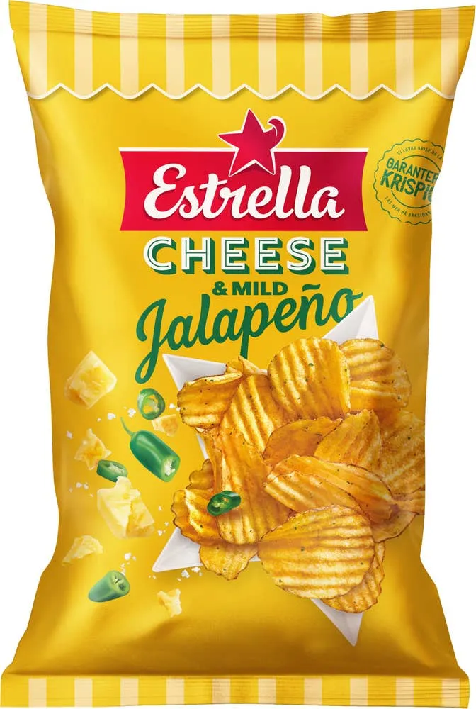 Estrella Cheese & Jalapeno Chips - 275 grams - Scandinavian Online Store
