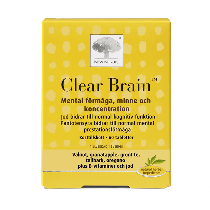 New Nordic Clear Brain, Mental ability and memory - 120 tablets ...