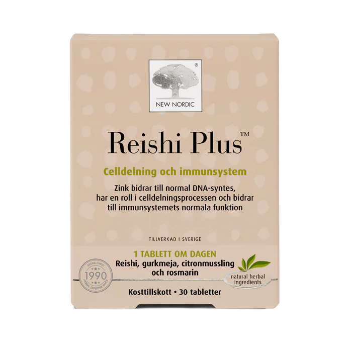 New Nordic Reishi Plus, Cell Division and Immune System - 30 tablets ...