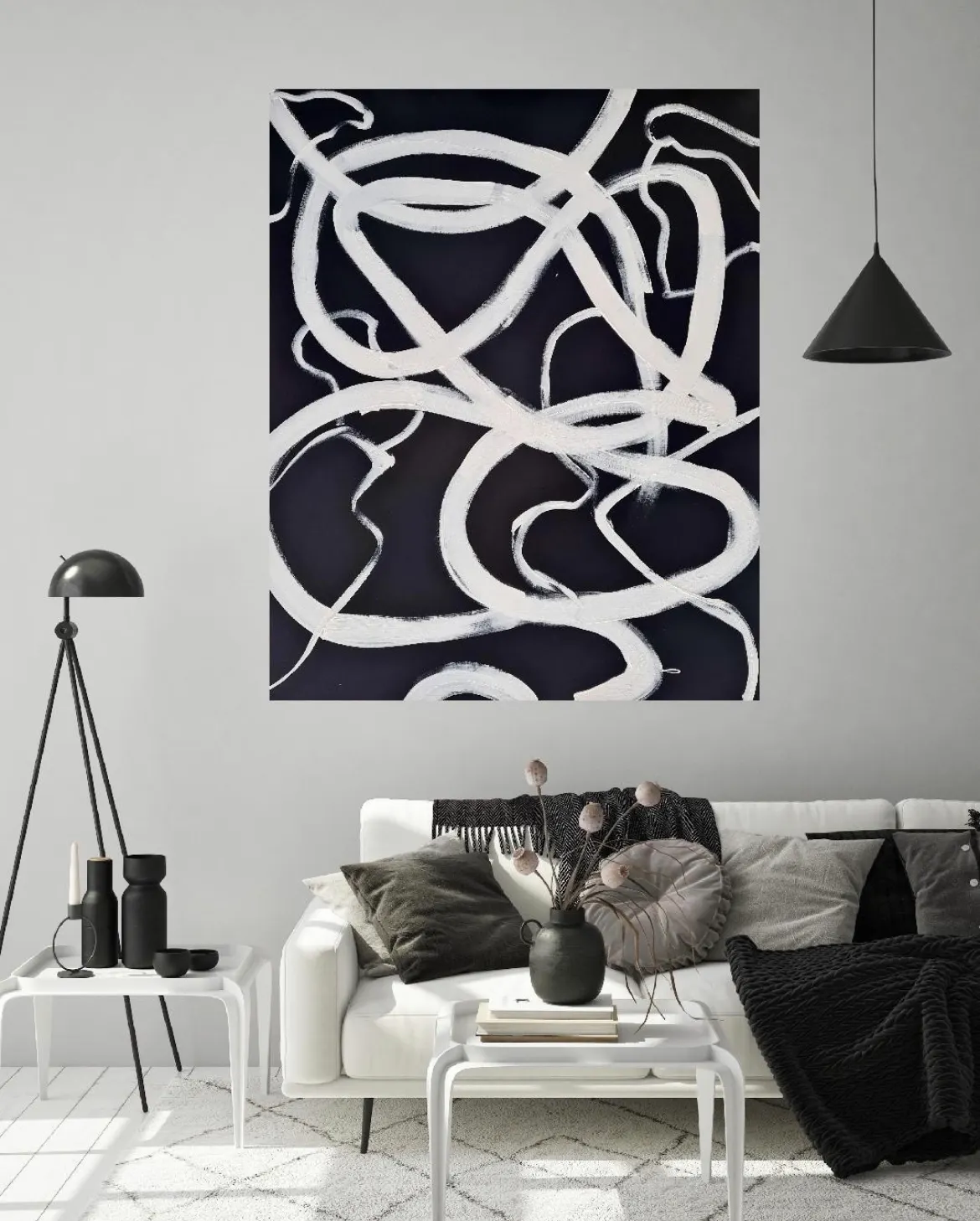 Maleri | 120x100 cm | Black - Tonette Art | Galleri | Original kunst