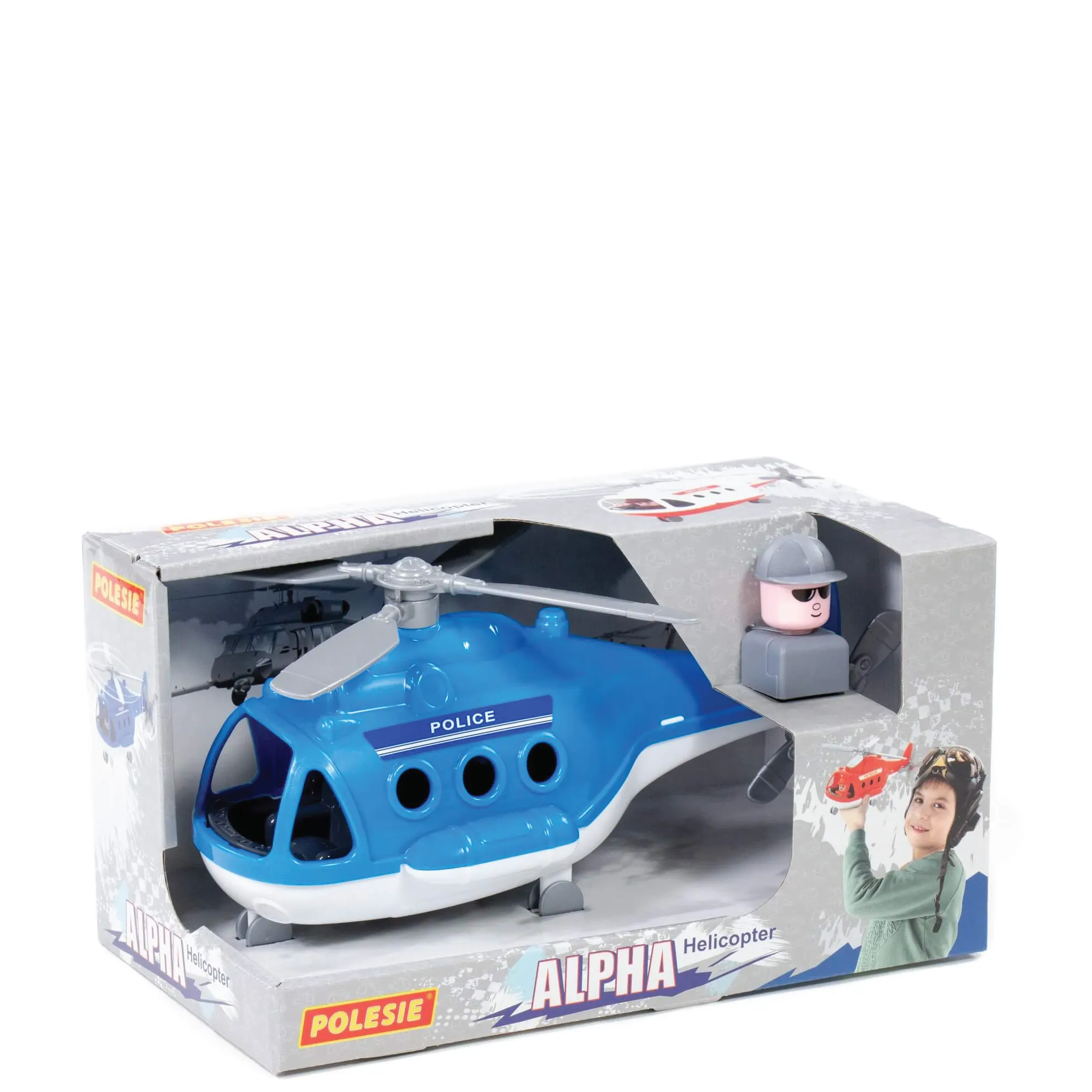 Alpha police helicopter BRD box Blå - Bakoutlet.se