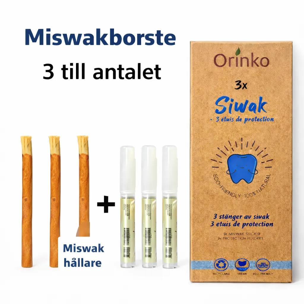 Miswak + behållare 3st - Vitt Smile