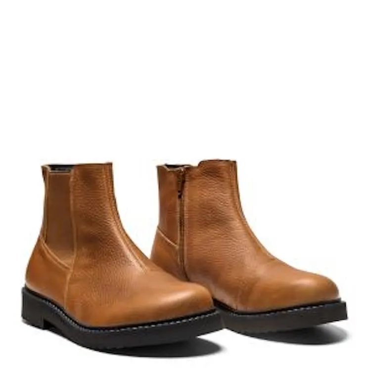 New Feet 232-22. Vattentäta boots med zip och resår i skaftet. Chestnut ...