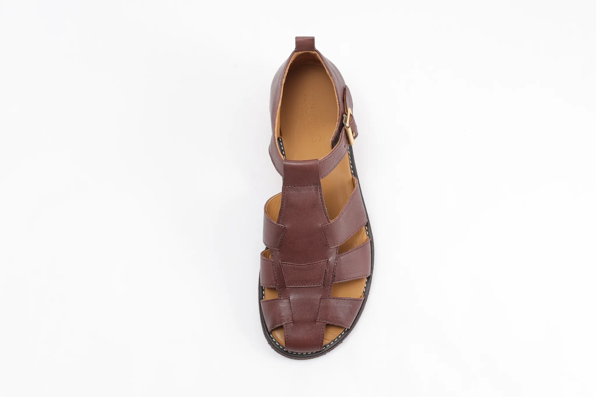 Angulus 4982 Brun. Skinnfodrade "Fisherman's Sandals" i klassisk design ...