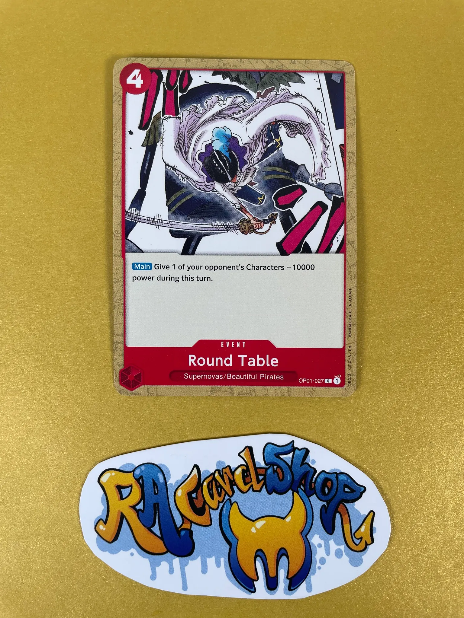Round Table Common OP01-027 Pre-Errata Romance Dawn One Piece Card Game ...