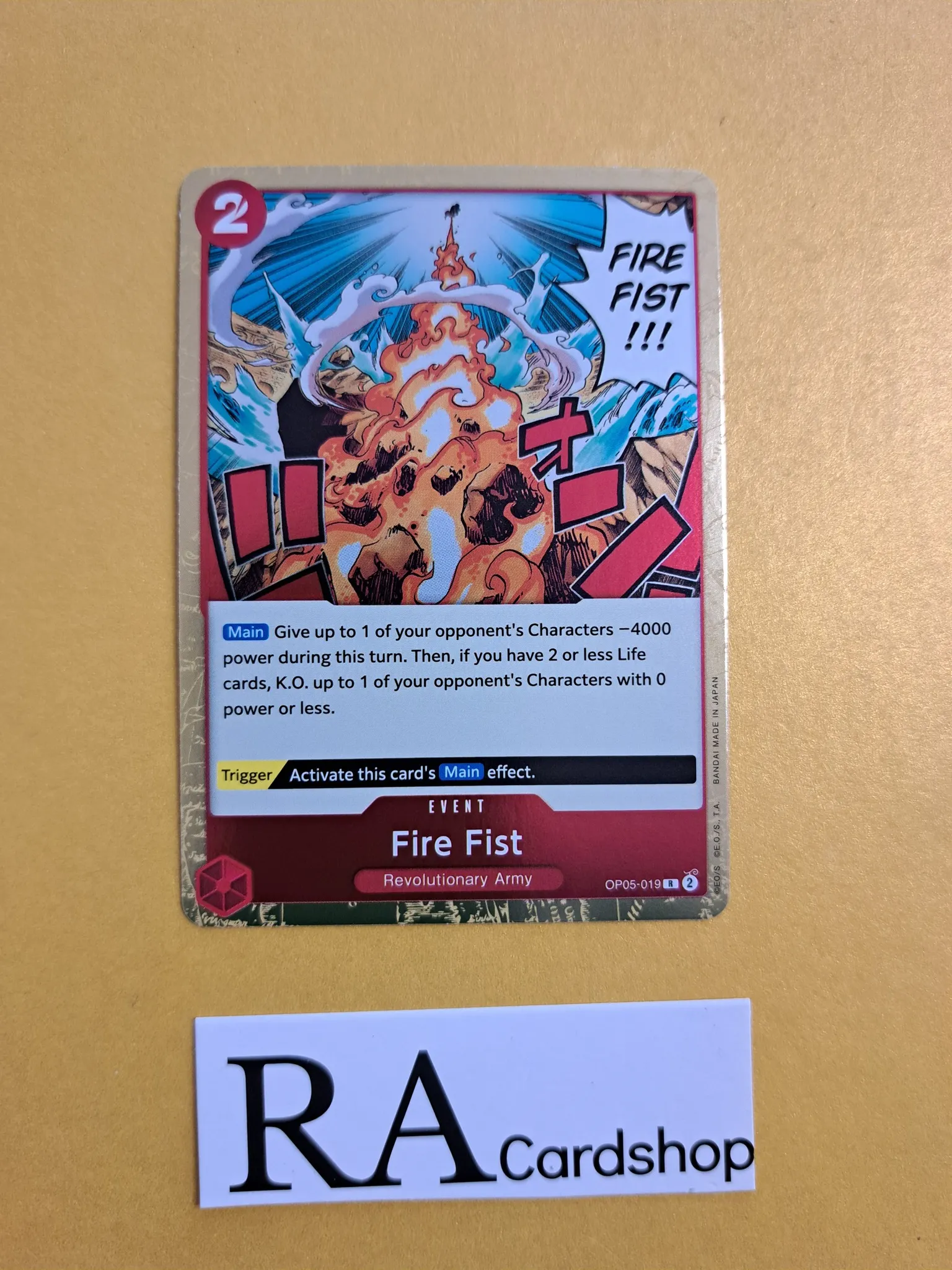 Fire Fist Rare OP05-019 Awakening of the New Era OP05 One Piece - RA ...
