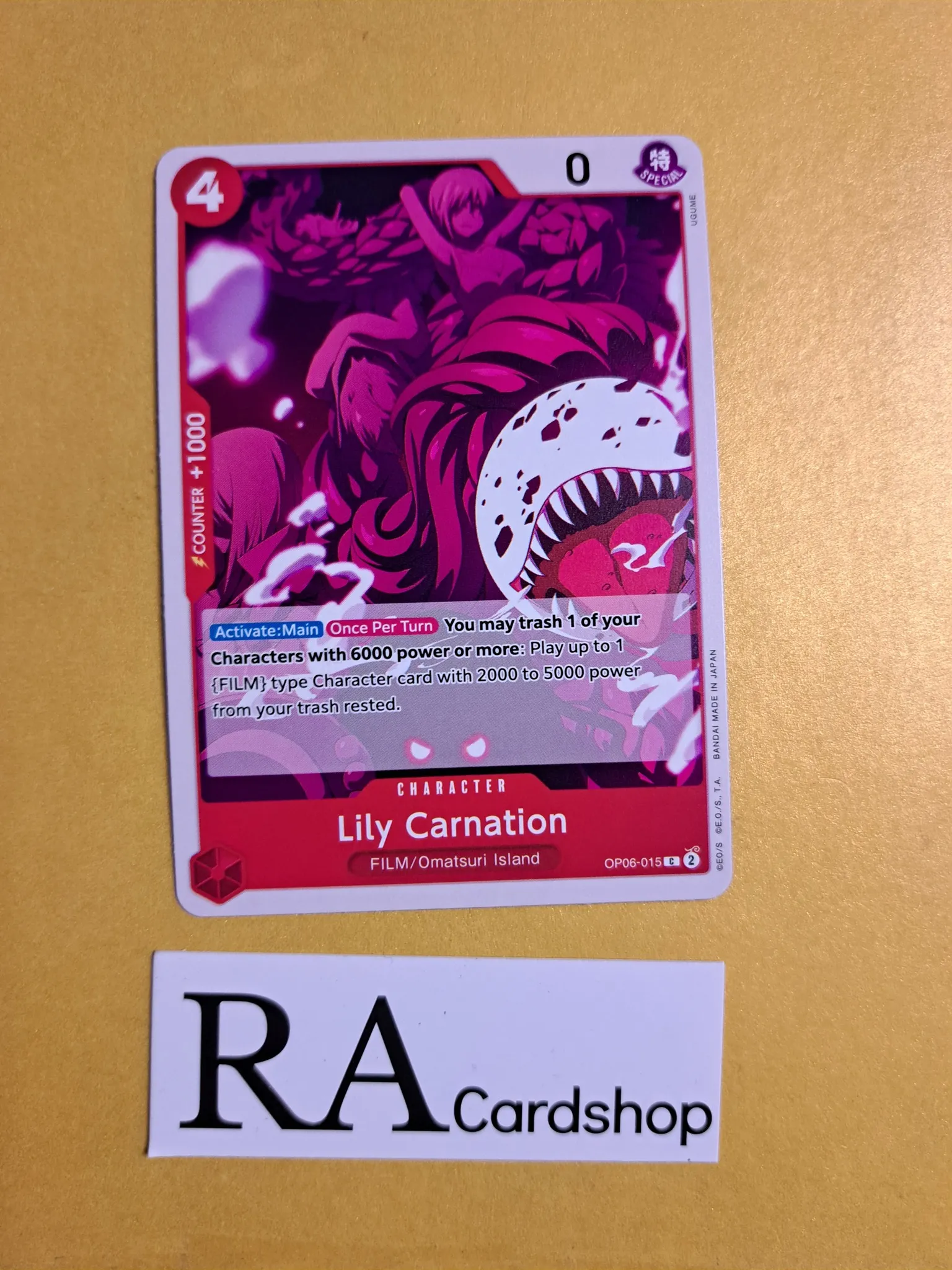 Lily Carnation Common OP06-015 Wings of the Captain OP06 One Piece - RA ...