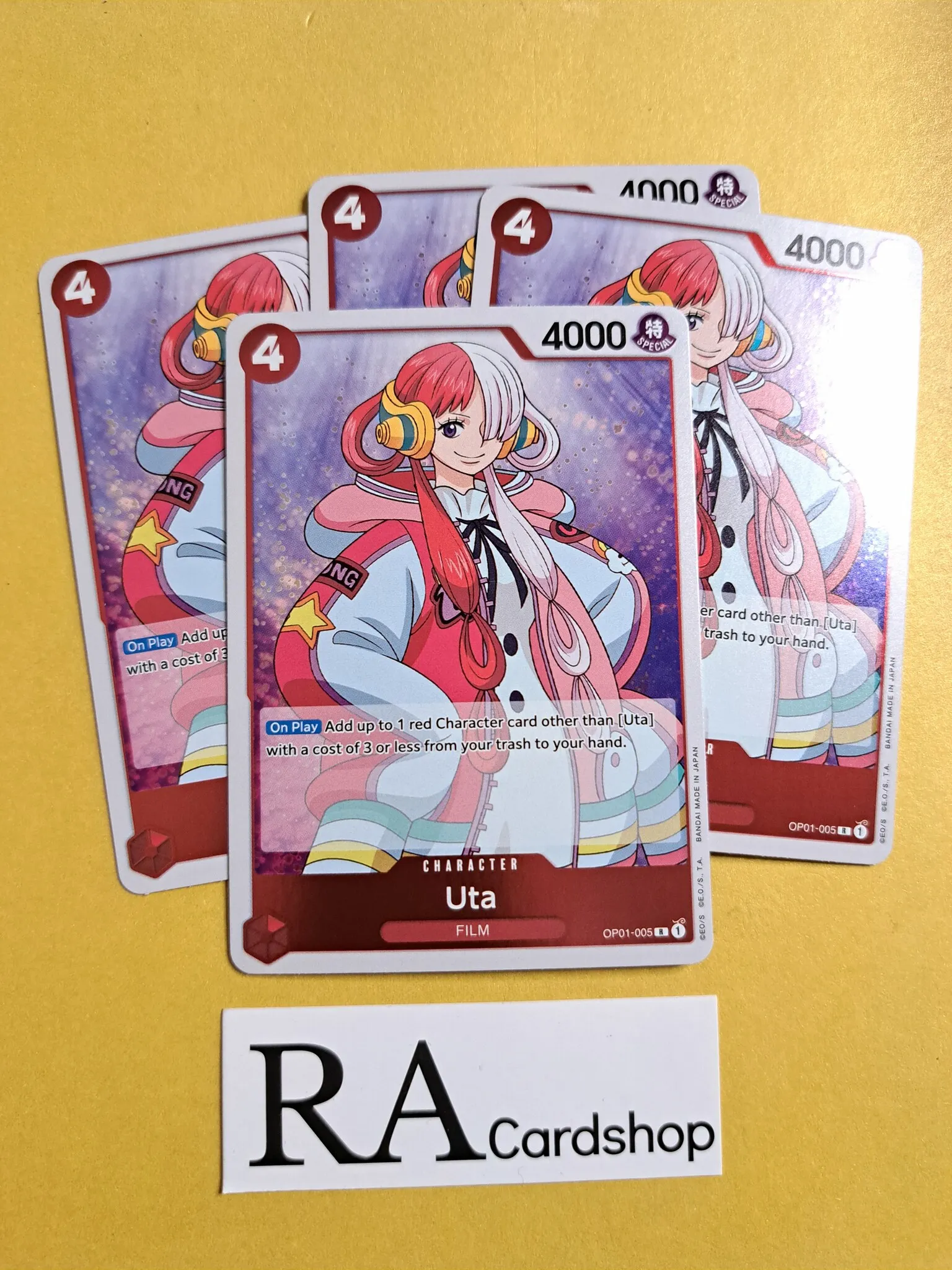 Uta Rare Foil Playset OP01-005 Romance Dawn One Piece Card Game - RA ...
