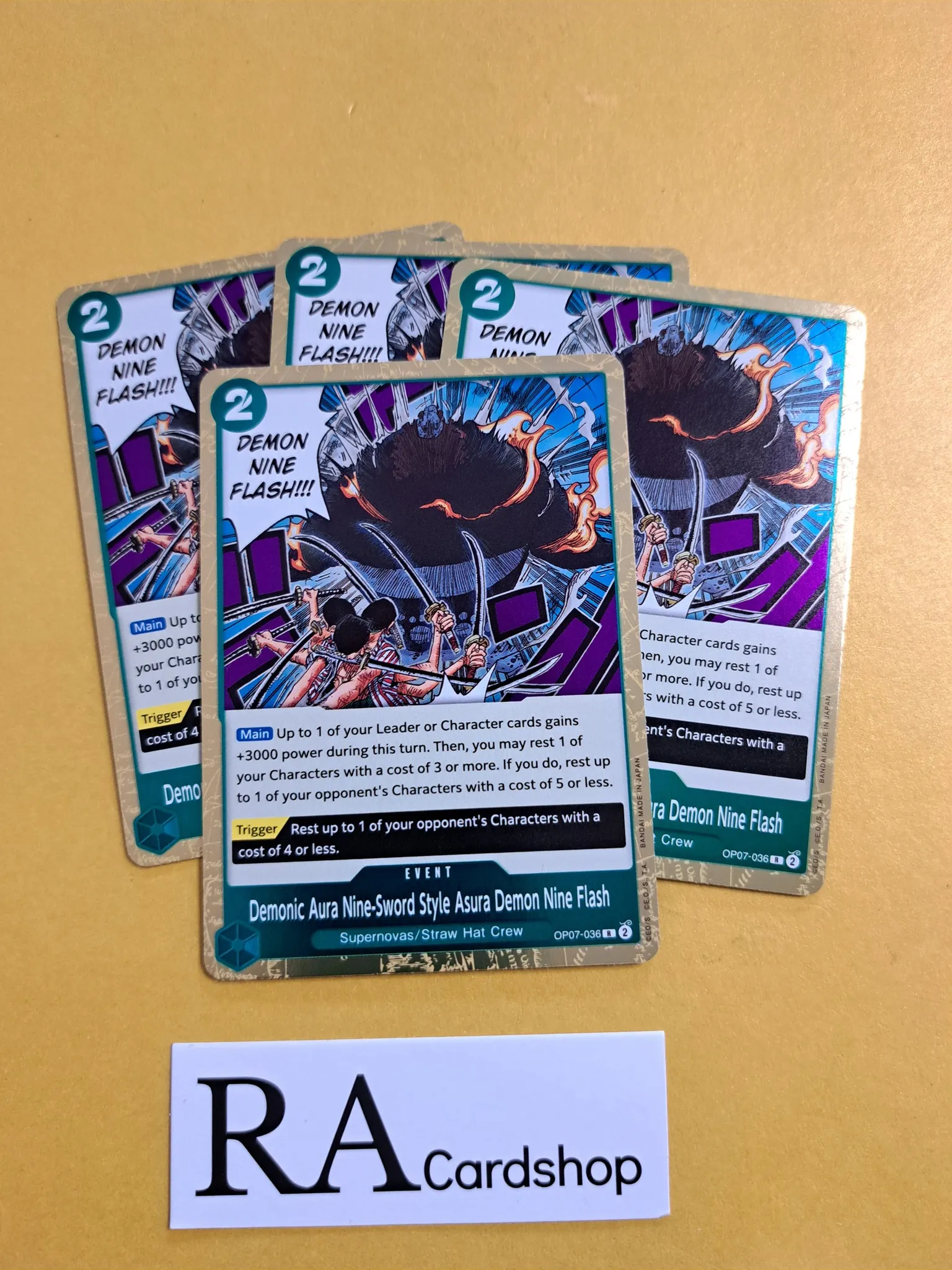 Demonic Aura Nine-Sword Style Asura Demon Nine Flash Rare Playset OP07 ...