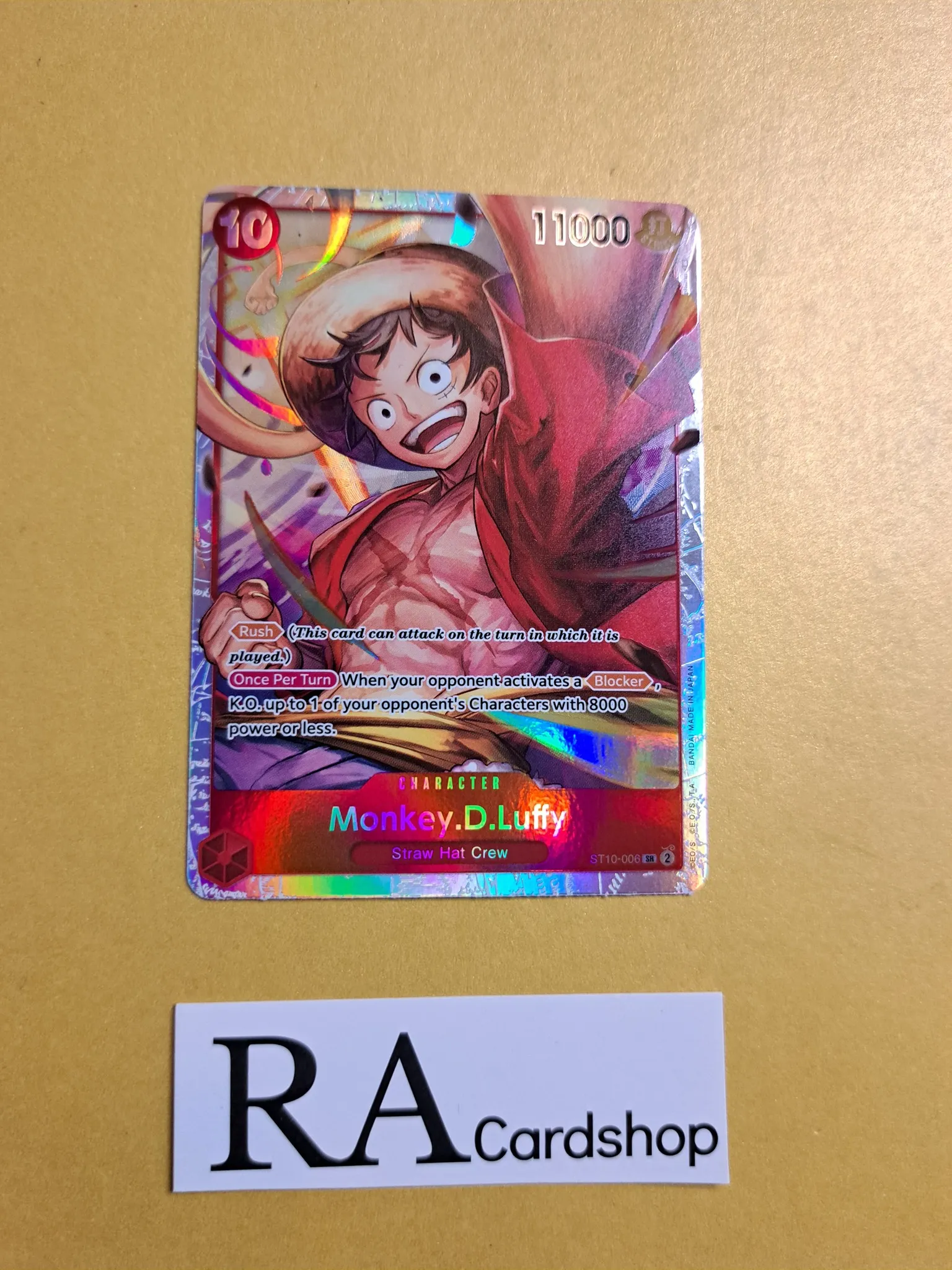 Monkey.D.Luffy Super Rare ST10-006 The Three Captains One Piece Card ...