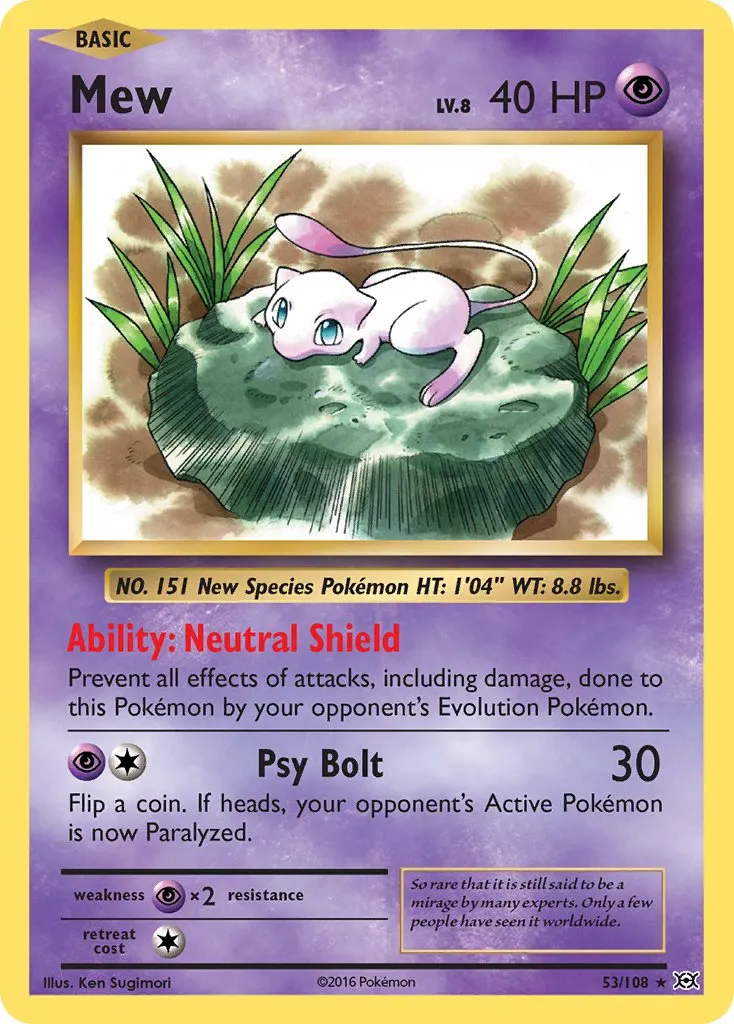 Mew 53/108 Evolutions EVO - Köp Online - Swepoke AB | Allt inom Pokémon ...