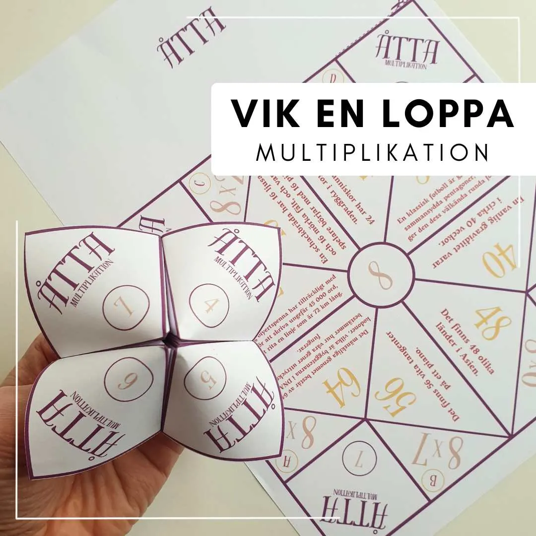 Vik en loppa - multiplikation - Pysselmorgon - pyssla enkelt med barnen!