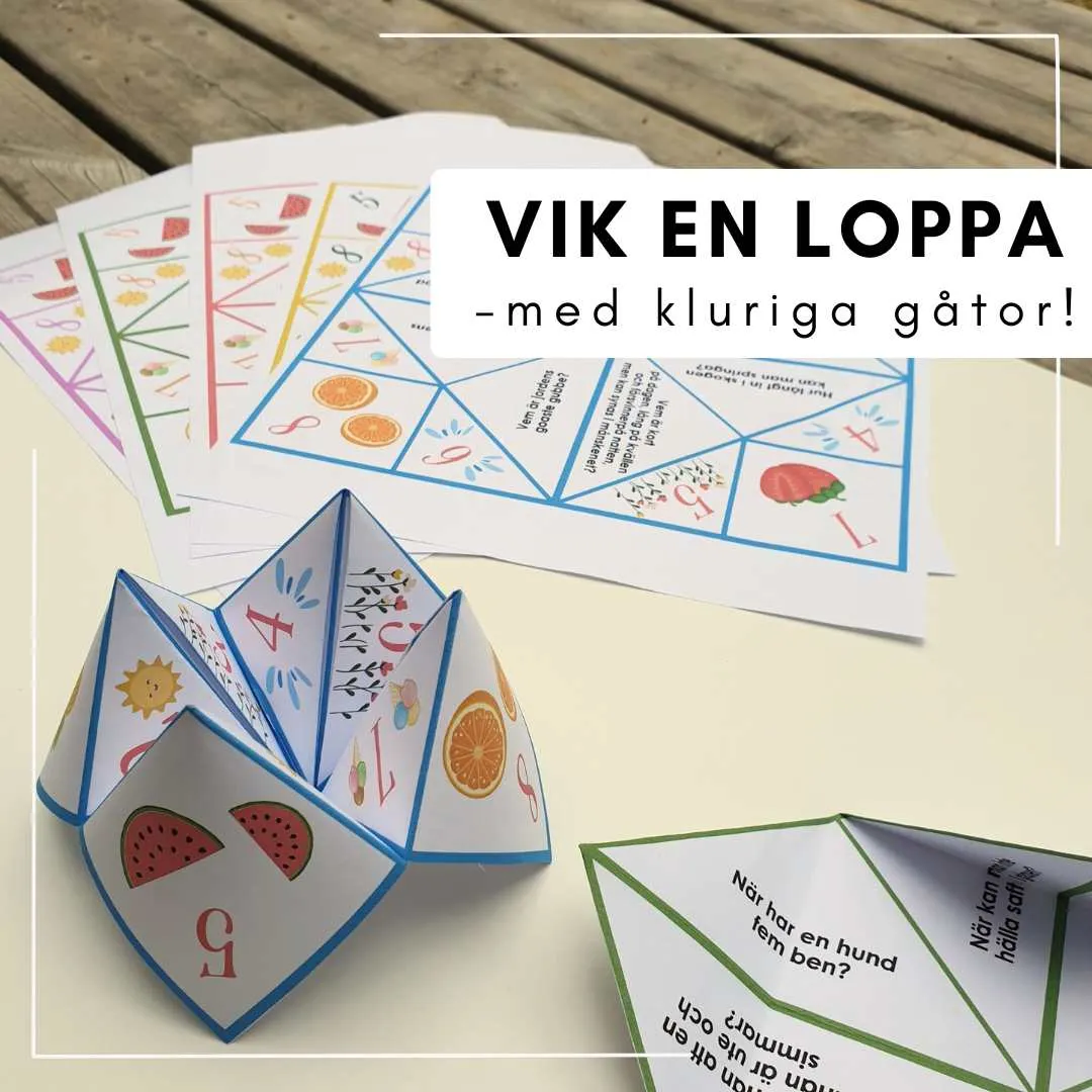 Vik en loppa - kluriga gåtor - Pysselmorgon - pyssla enkelt med barnen!