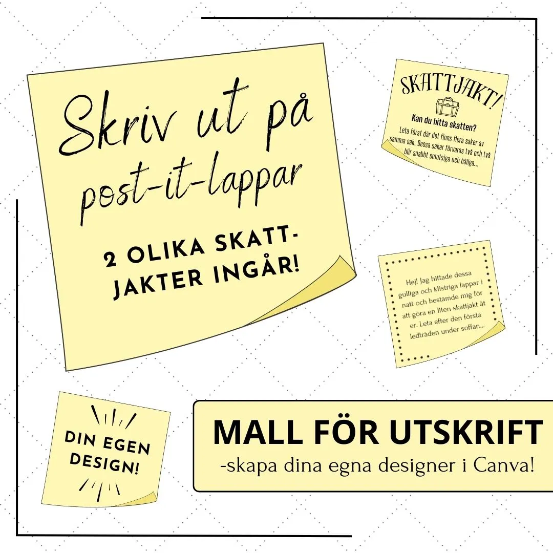 Skriv ut på post-it-lappar: canva-mall - Pysselmorgon - pyssla enkelt ...