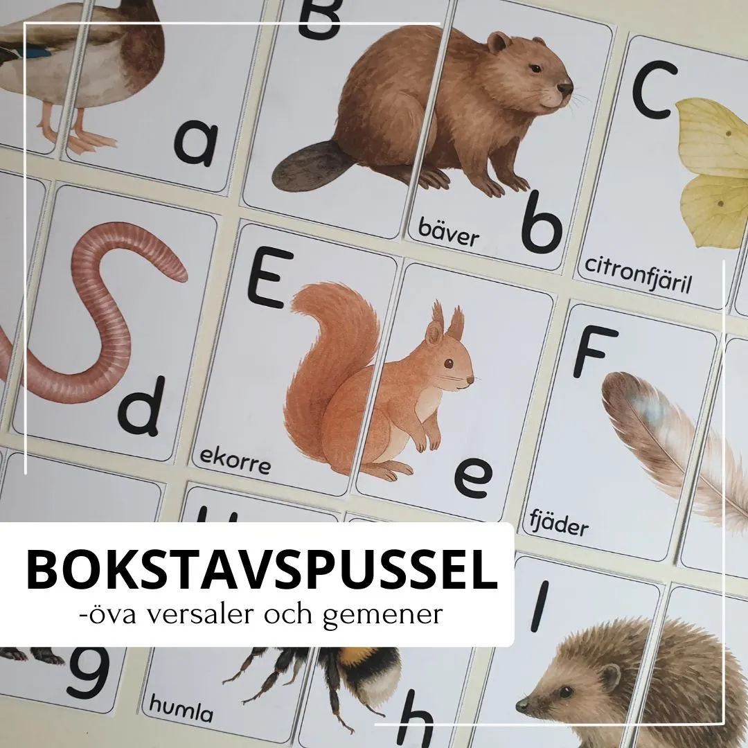 Bokstavspussel - versaler & gemener - Pysselmorgon - pyssla enkelt med ...