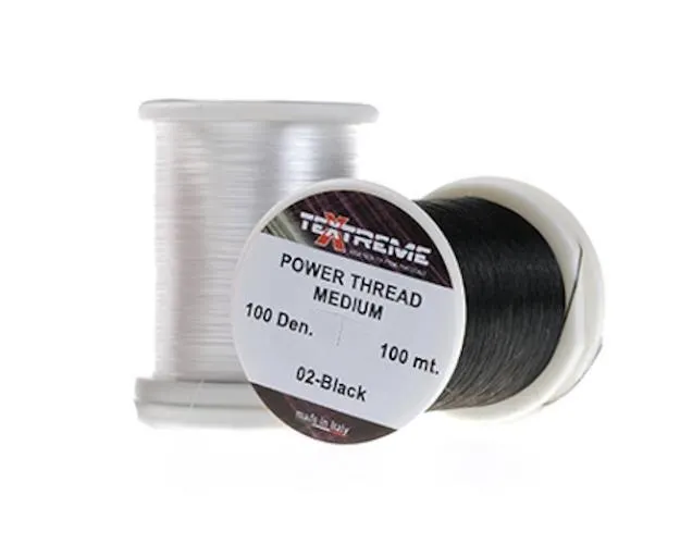 Power Thread Medium-100 Den Black - Antispinn AB