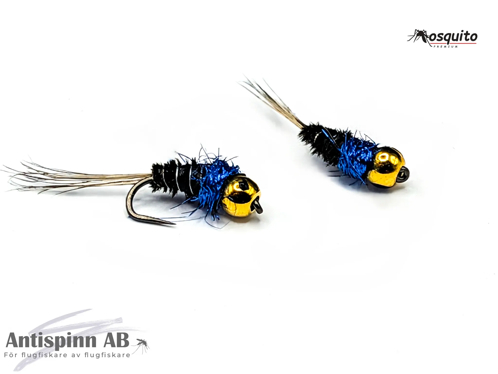 Black and UV Blue Nymph #16 - Antispinn AB