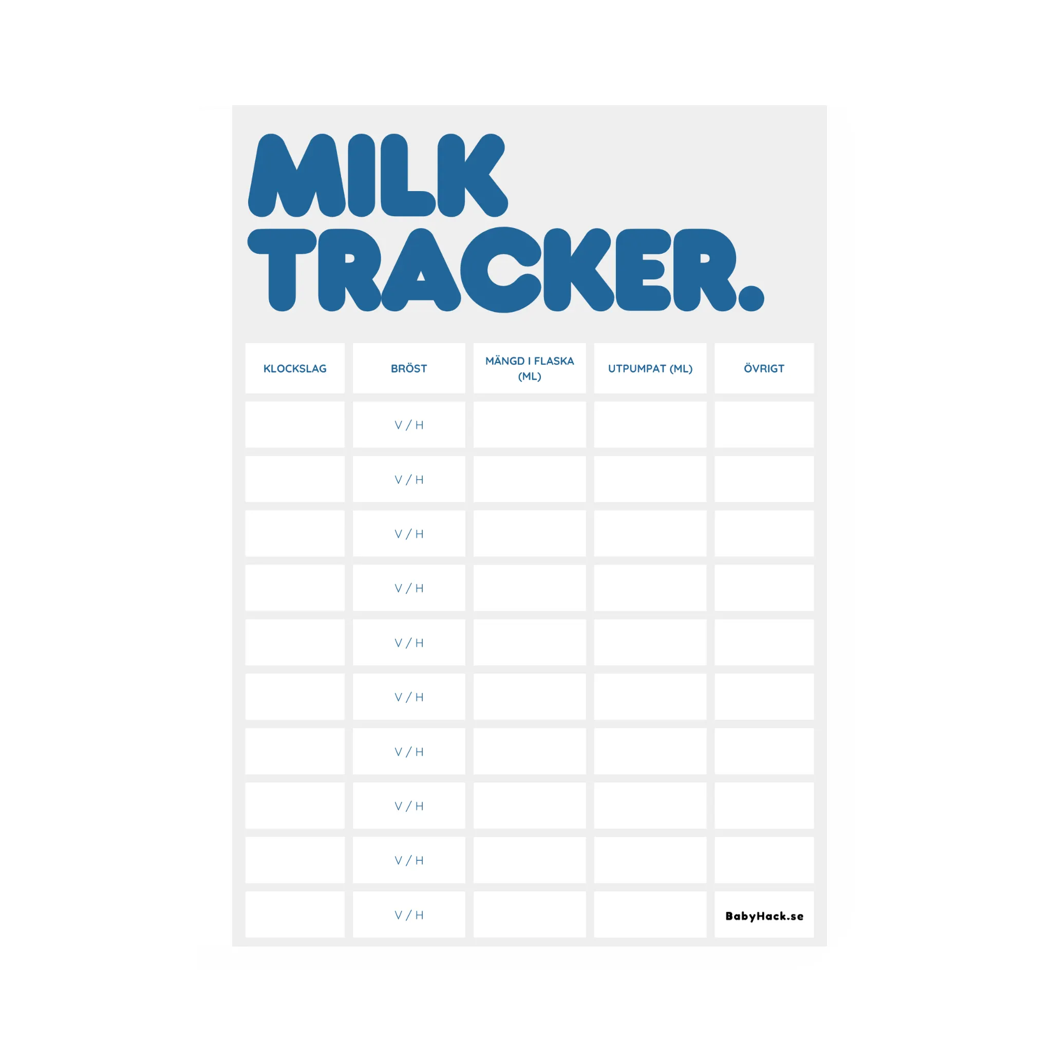 Milk tracker | Swoosh - Noggrant utvalda barnprodukter från ...