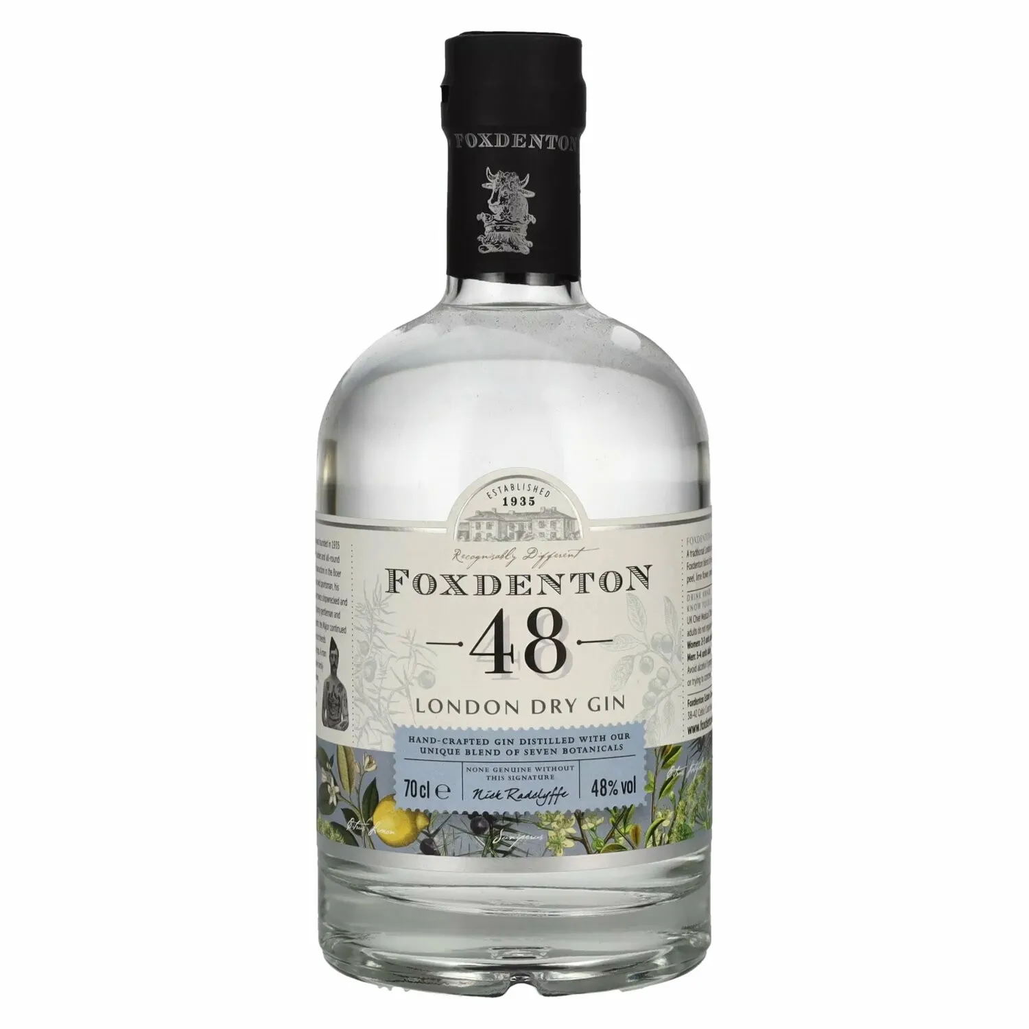 Foxdenton 48 London Dry Gin 48% Vol. 0,7l - Dryckeskompaniet i Vellinge