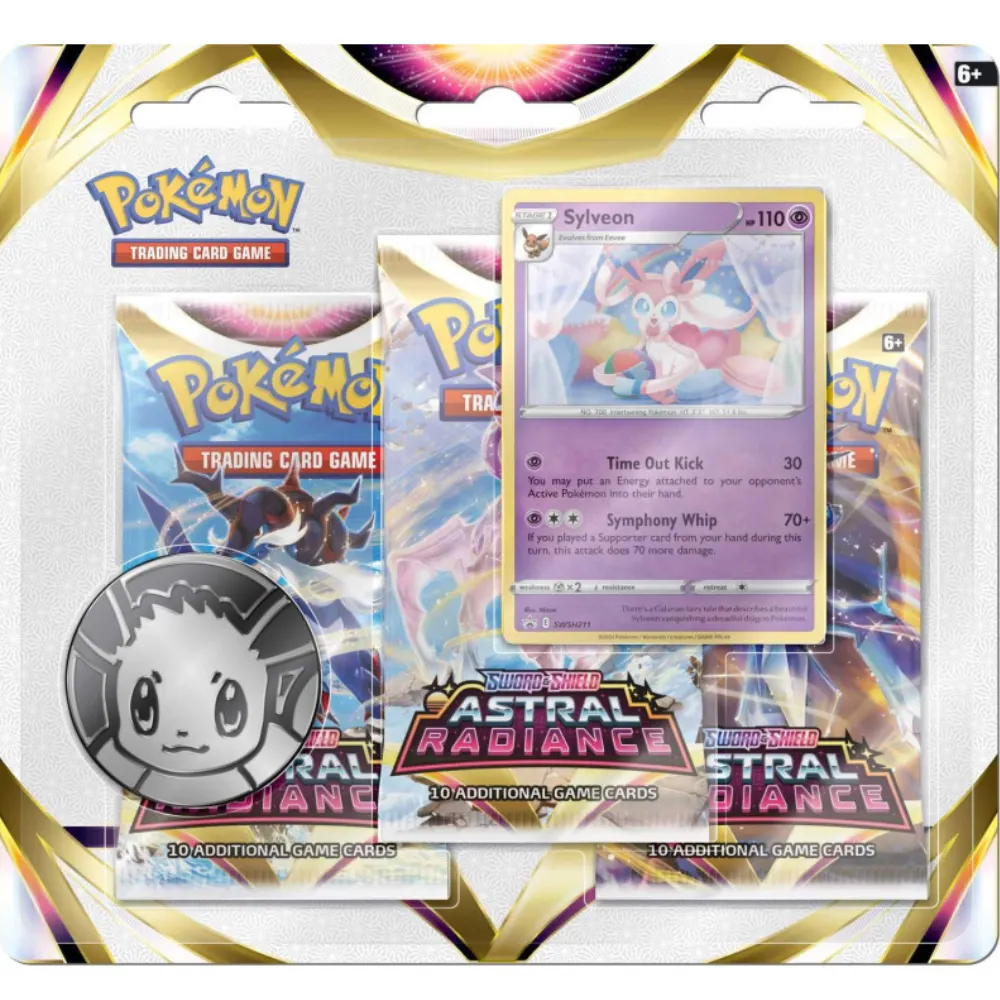 Pokemon Sword & Shield 10: Astral Radiance 3-Pack Blister Sylveon ...