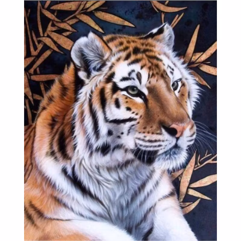 Diamanttavla Tiger Bambu 40x50 - Diamanttavlor