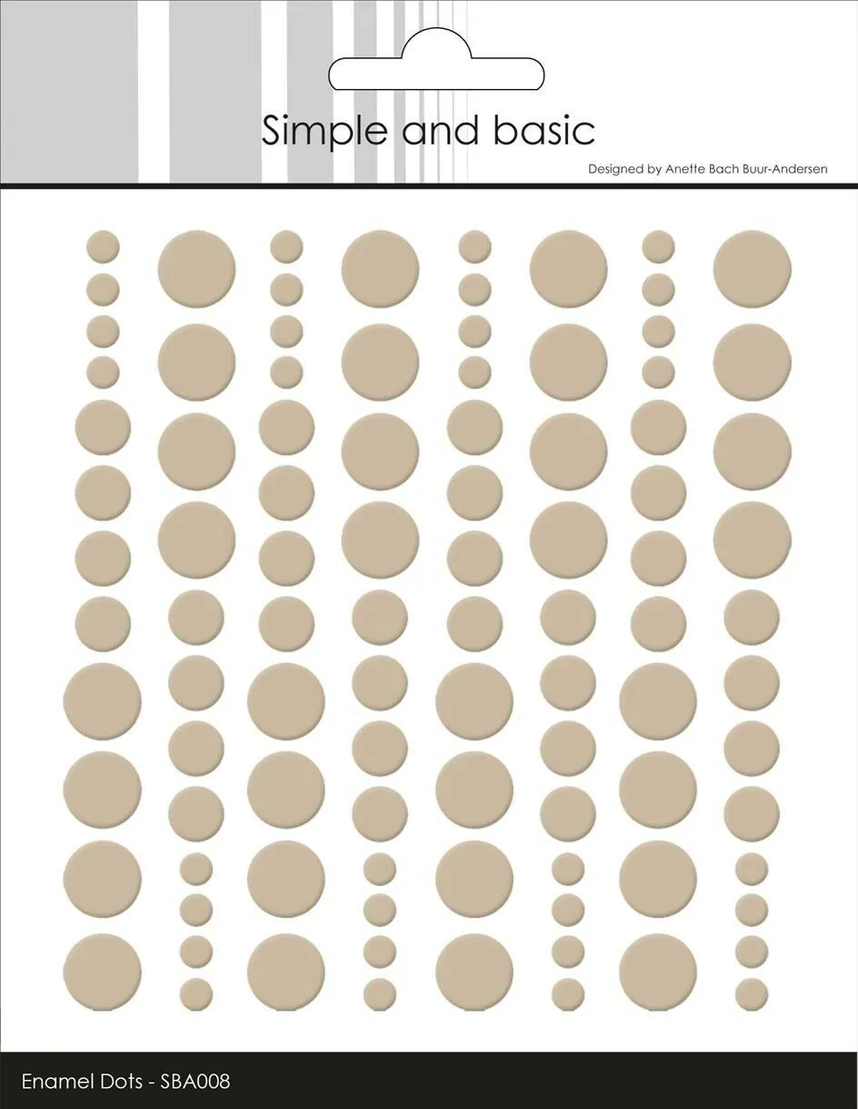 Simple and Basic Enamel Dots ”Baileys Brown” - Miankas Scrap